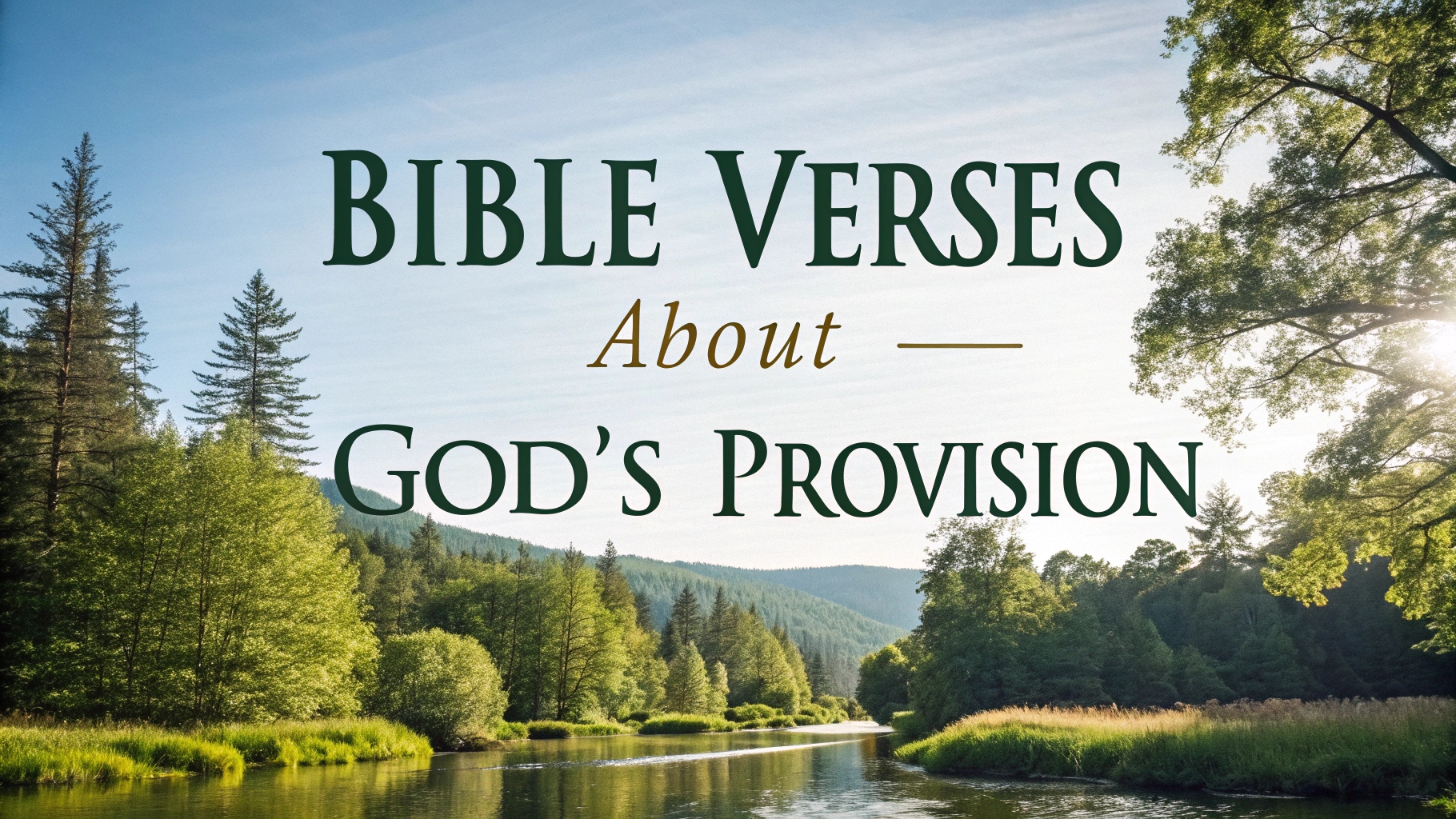 10+ Bible Verses About God’s Provision for Tough Times