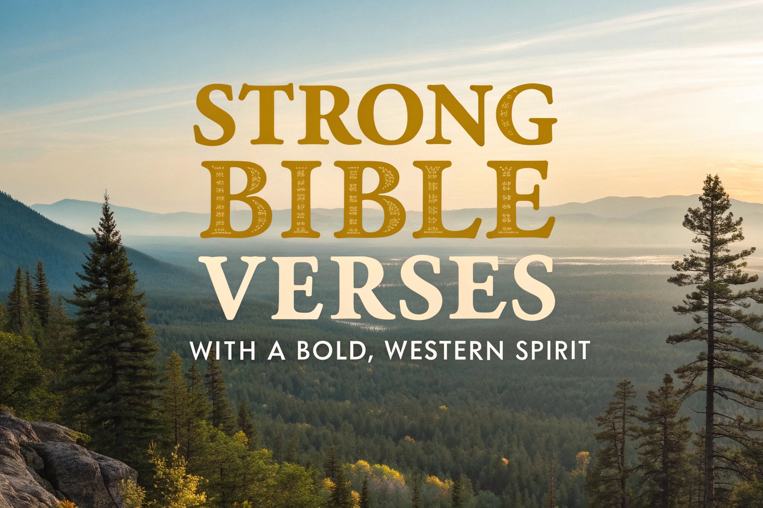 20 Strong Bible Verses with a Bold, Western Spirit Now
