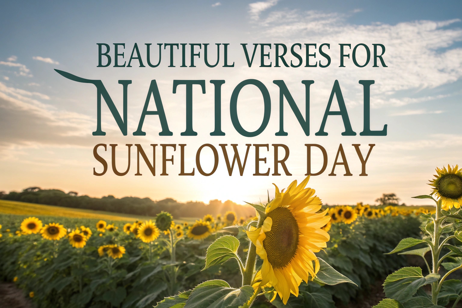 20+ Beautiful Verses for National Sunflower Day to Uplift You