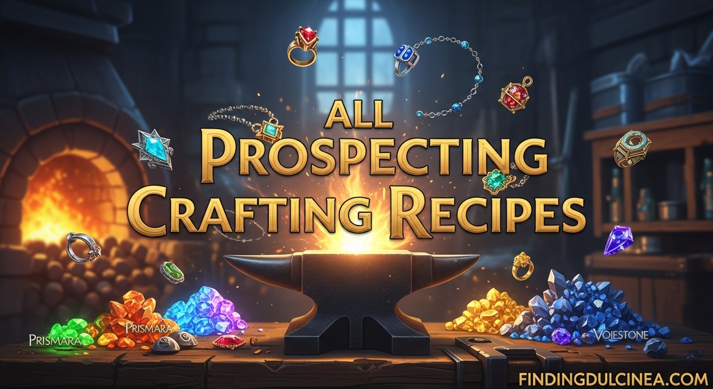 All Prospecting Crafting Recipes & Item Stats (September 2025)