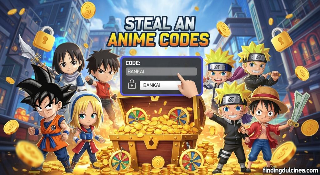 Steal an Anime Codes (November 2025) 80+ ACTIVE Free Spins & Cash
