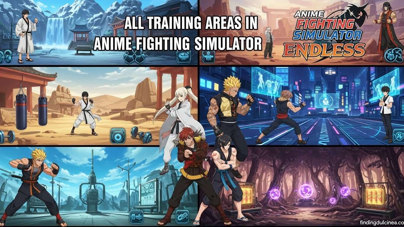 All Training Areas in Anime Fighting Simulator Endless (January 2026) Guide